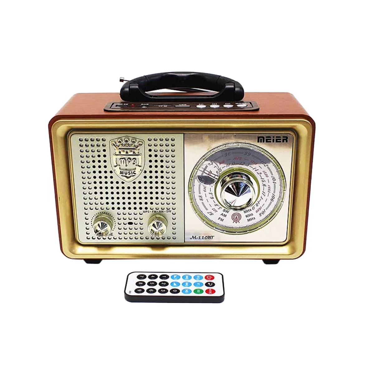 Retro radijas su pulteliu Meier M-110BT