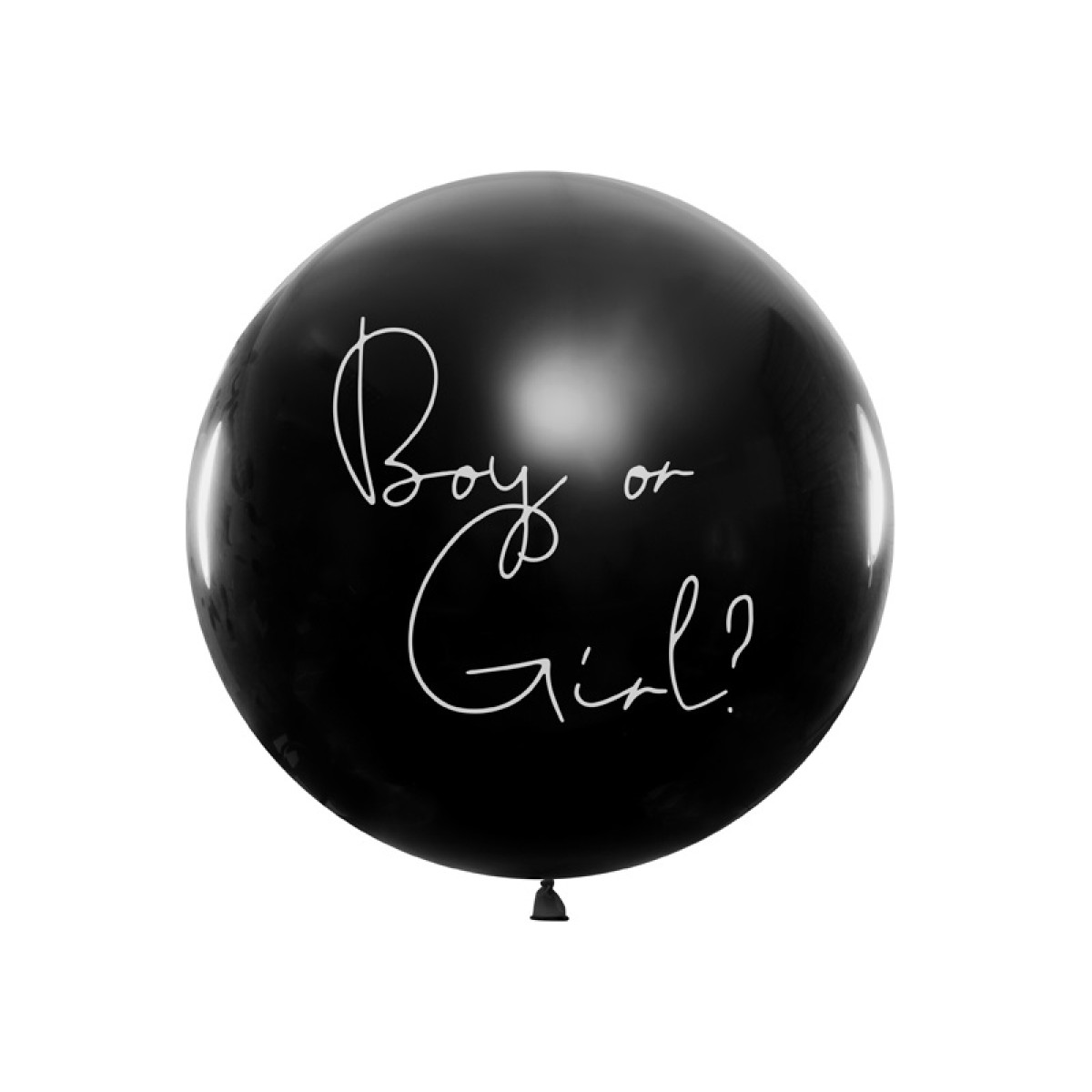 Balionas Gender Reveal Berniukas | Juodas Balionas su Mėlynu Konfeti