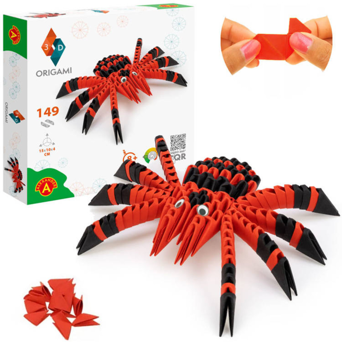 3D Origami Kūrybinis Rinkinys Voras - Kūrybingas Užsiėmimas Vaikams
