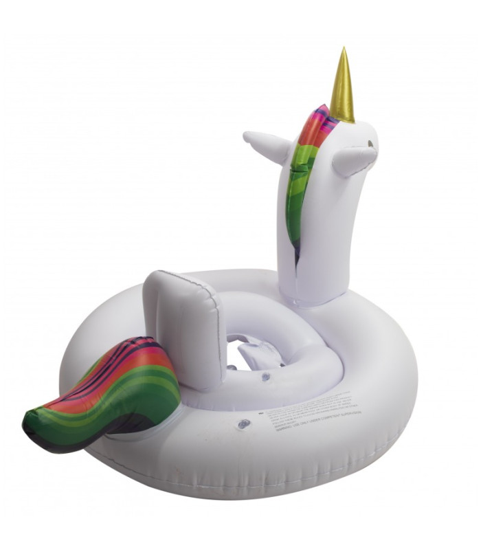 Vaikiškas pripučiamas vienaragio ratas su sėdyne 70 cm